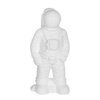 Sagebrook Home 12" Ceramic Astronaut Statue Contemporary White Figurine ...