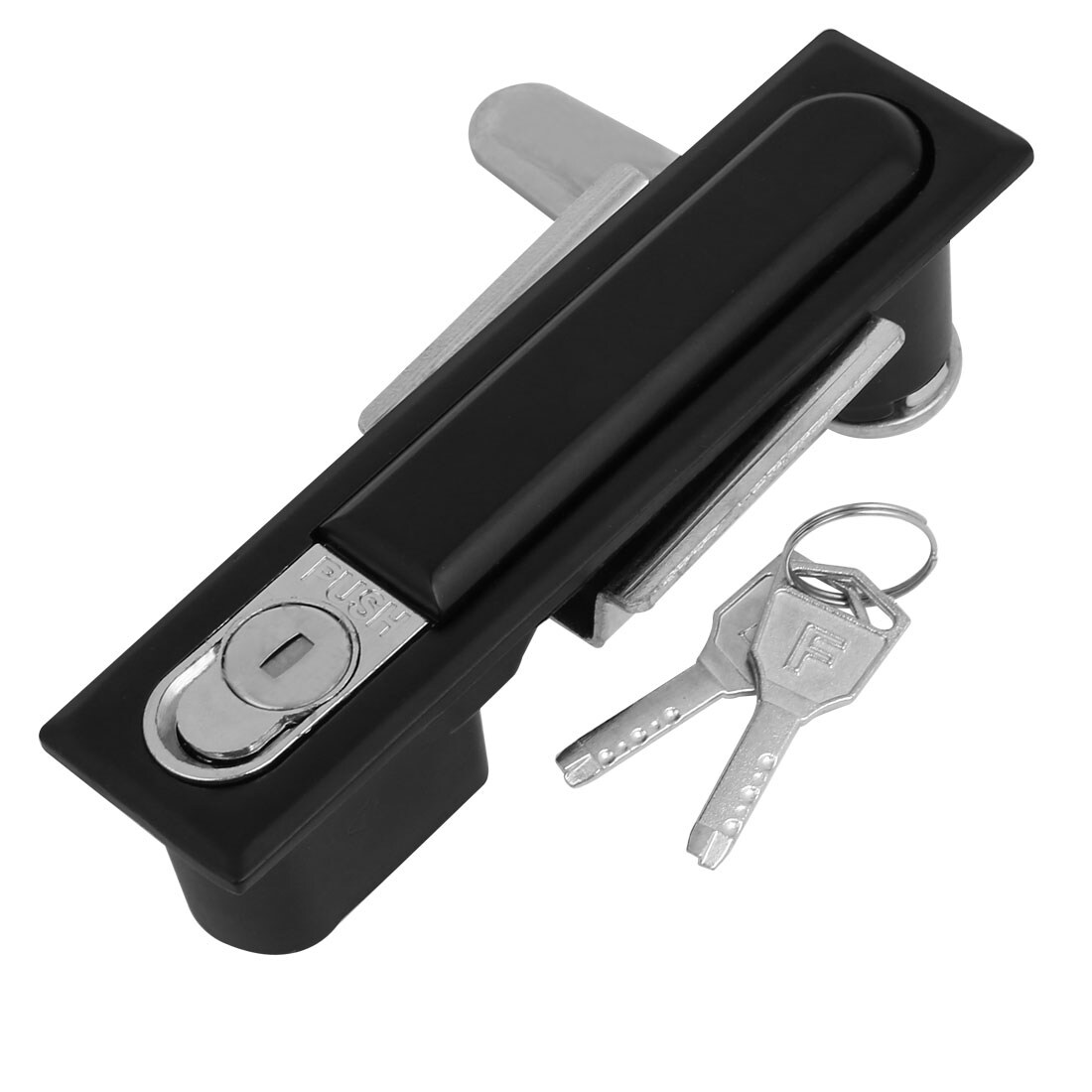 black push button lock