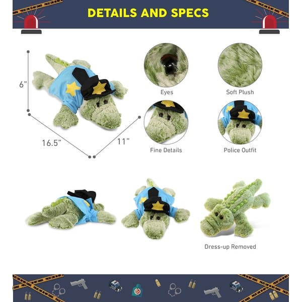 DolliBu Small Alligator Police Officer Plush with Cop Uniform and Cap ...