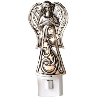Midwest Silver Angel Night Light 7 Watt Electric Zinc Alloy - Bed Bath ...