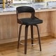 COZYMAN 26 in. Bar Stool Counter Height PU Leather Low Back Swivel ...