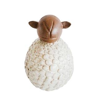 Ceramic 8" Sheep Figurine, Ivory - 6Wx6Lx8H - Bed Bath & Beyond - 32678938