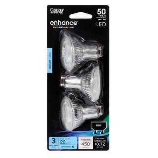 Feit Enhance MR16 GU10 LED Bulb Daylight 50 Watt Equivalence 3 pk ...