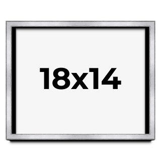18x14 Shadow Box Frame Silver | 1.375 Inches Deep Real Wood - Bed Bath ...