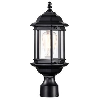 Hopkins Outdoor Small Post Light Pole Lantern 1 Light Matte Black ...