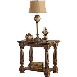 Classic Antique Brown solid wood end table, 28-Inch - Bed Bath & Beyond ...
