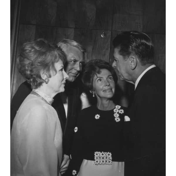 Irene Dunn and Cary Grant with Ronald and Nancy Reagan Photo Print ...