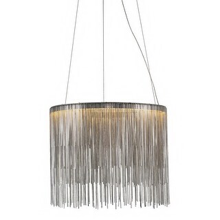 Chrome Stainless Pendant Lighting with Chrome Aluminum Chain - Bed Bath ...
