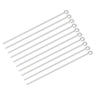 Stainless Steel Barbecue Skewers, 15 Inch Reusable Cooking Needles ...
