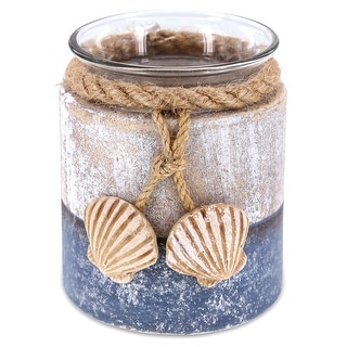 CoTa Global Silver Sea Sea Shell Candle Holder with Sea Shells & Rope ...