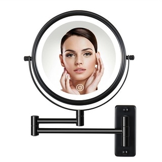 Wall Mounted Makeup Mirror with Down Double-Sided 1x/10x Magnification ...