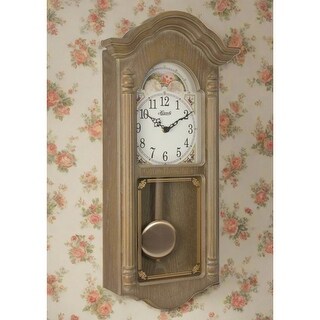 Westminster Chimes Wall Clock - 22" - Smoked Brown Finish - Bed Bath ...