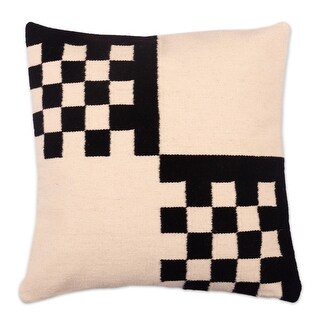 Novica Handmade Semaphore Wool Cushion Cover - Bed Bath & Beyond - 37620943