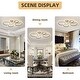 Dimmable Ceiling Fans Lights with Transparent Fan Blades, Black - Bed ...