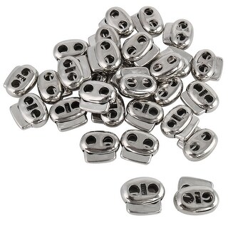 30pcs Plastic Spring Cord Locks Double Hole End Rope Fastener Slider ...