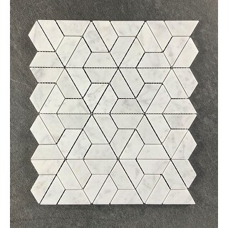 Origami Marble Mosaic Wall & Floor Tiles - Bed Bath & Beyond - 38401093
