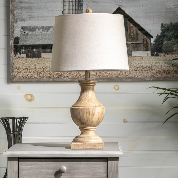 Carrington 26.5" Distressed Brown Resin Table Lamp - 15 x 15 x 26.5 ...