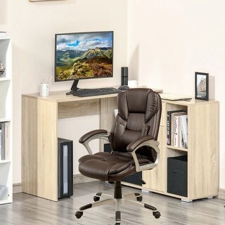 Transitional Style computer chair Brown desk chair Metal executive ...