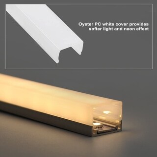 1M/3.3ft U-Shape Aluminum Channel - LED Aluminum Extrusion for Recessed ...