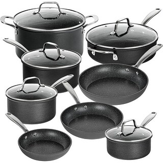 Pro Hard Anodized Pots and Pans Set 13 Piece Premium Cookware Set with ...