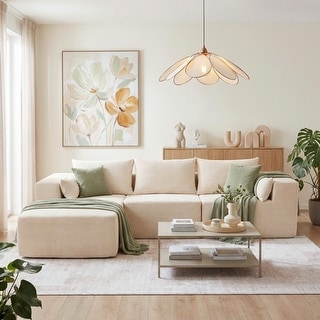 Modern L-Shaped Cloud Modular Sectional Sofa with Chaise Lounge - Bed ...