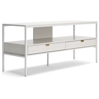 60 Inch Modern TV Media Entertainment Console, Drawers, Metal Frame ...