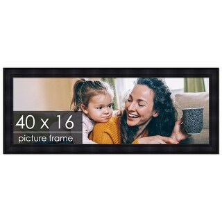 40x16 Frame Black Contemporary Wood Panoramic Frame with UV Resistant ...