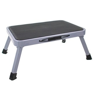 Metal Step Stool - Portable Folding Foot Stool - Non-Slip, Compact ...