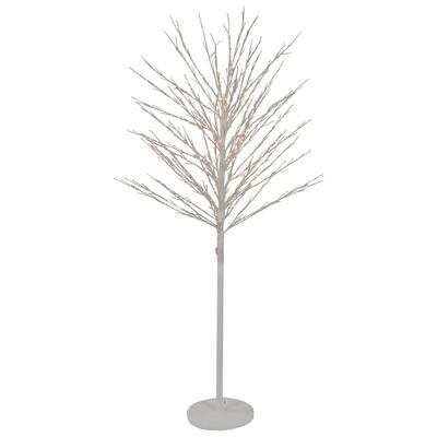 6 ft Tall Pre lit Birch Tree with 88 Warm White LED Lights - N/A - Bed ...