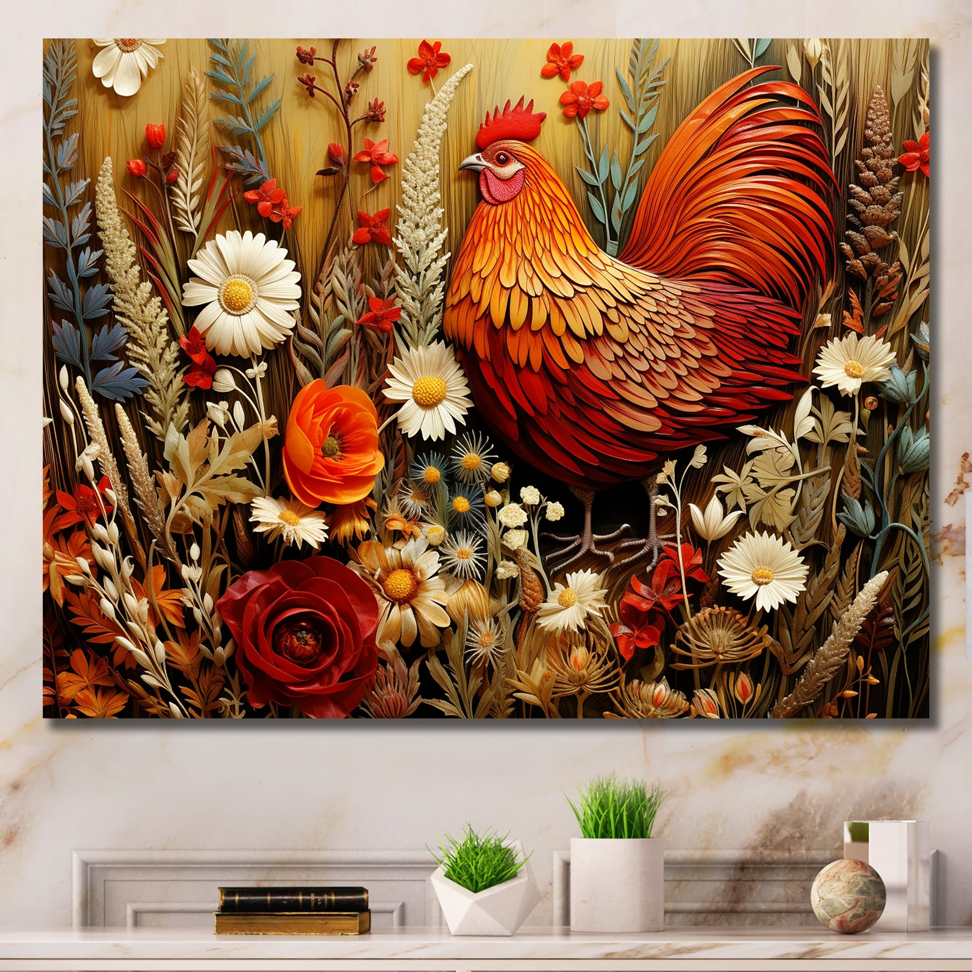 rooster abstract