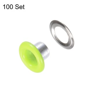 100set Grommets Kit Metal Eyelets 4mm Grommet for Shoes Clothes, Neon ...