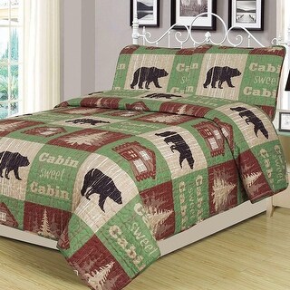 3 Piece Rustic Cabin Quilt Set King - Bed Bath & Beyond - 33535266