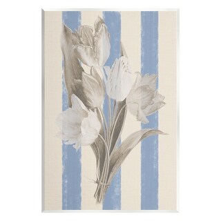 Stupell Tulip Bundle on Stripes Wall Plaque Art Design by Lil' Rue ...