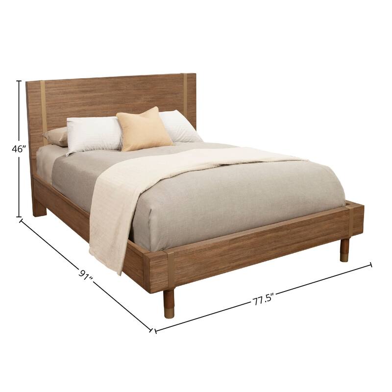 Alpine Furniture Easton Wood Platform Bed in Sand (Beige) - Overstock ...