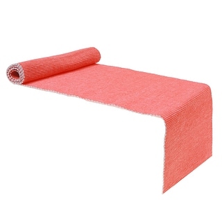 Chambray Ribbed Table Runner Coral 13 X 54 - Bed Bath & Beyond - 40176919