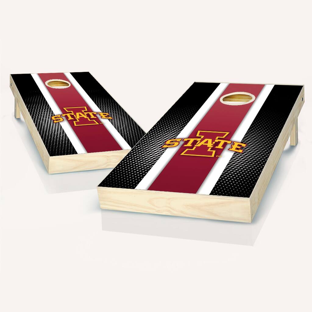 Iowa Hawkeyes Stained Striped Outdoor Cornhole Board Set - Overstock ...