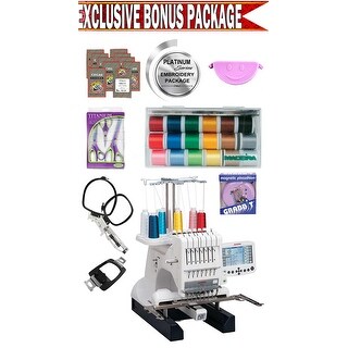 Janome MB-7 Seven-Needle Embroidery Machine w/ Platinum Series ...