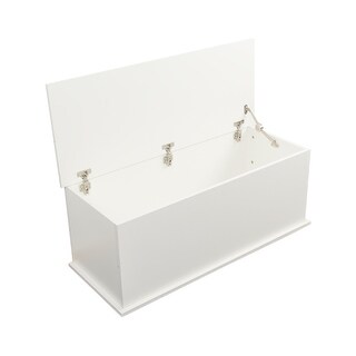 Lift Top Wood Storage Trunk White - Bed Bath & Beyond - 36855721