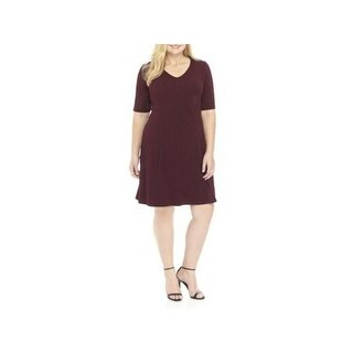 CONNECTED APPAREL Women's Short Sheath Cocktail Dress Purple Size 14W ...