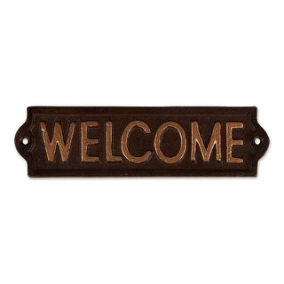 Accent Plus Home Decorative Welcome Cast Iron Sign - 8x0.5x2.25 - Bed ...