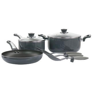 Oster Legacy 8 Piece Aluminum Nonstick Cookware Set in Gray - Bed Bath & Beyond - 33922424