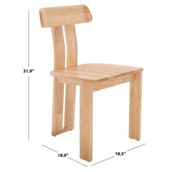 SAFAVIEH Home Collection Cayde Wood Dining Chair - 19"W x 19"D x 32"H ...