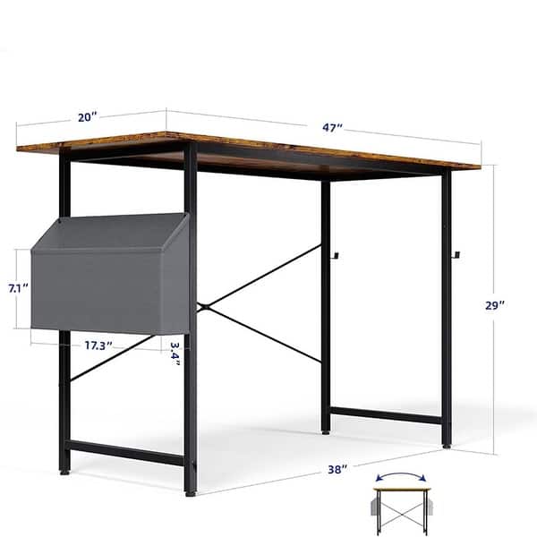 Computer Desk for Small Spaces with Storage Bag - Bed Bath & Beyond ...