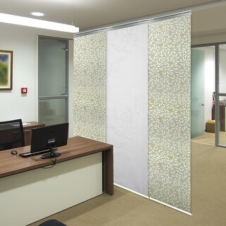 InStyleDesign 3-Panel Single Rail Panel Track Extendable 36"-66"W x 94 ...