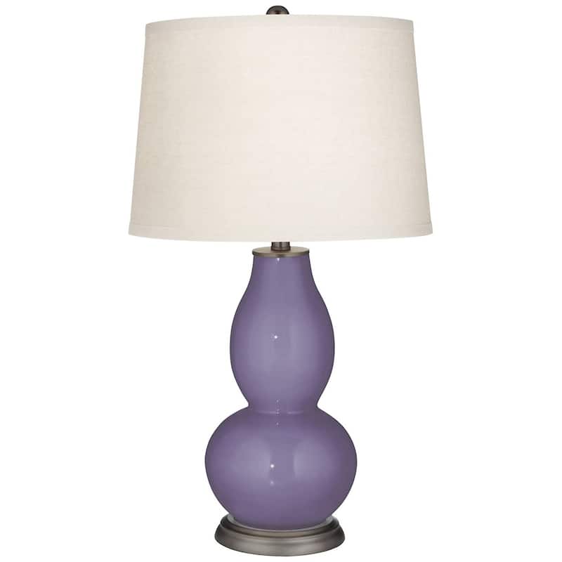 Modern Table Lamp Purple Haze Glass Double Gourd for Living Room - 16 ...