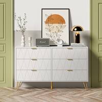 6 Drawer Dresser Drawer Chest Tall Storage Cabinet Organizer Unit Bedroom Living Room - Bed Bath ...
