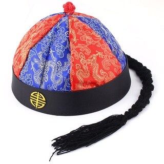 Flower Pattern Oriental Landlord Cap Party Costume Drama Chinese Hat ...