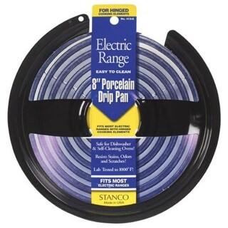 Stanco 412-8 Electric Range Drip Pan 8", Black Porcelain - Bed Bath ...
