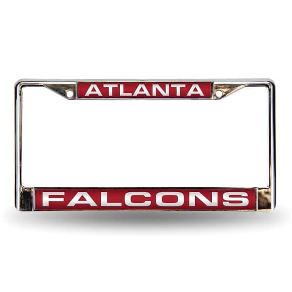 NFL Atlanta Falcons Red Laser Chrome Acrylic License Plate Wall Frame ...