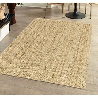 12x15 Feet Ivory Natural Jute Hand-Woven Braided Area Rug - 12' x 15 ...